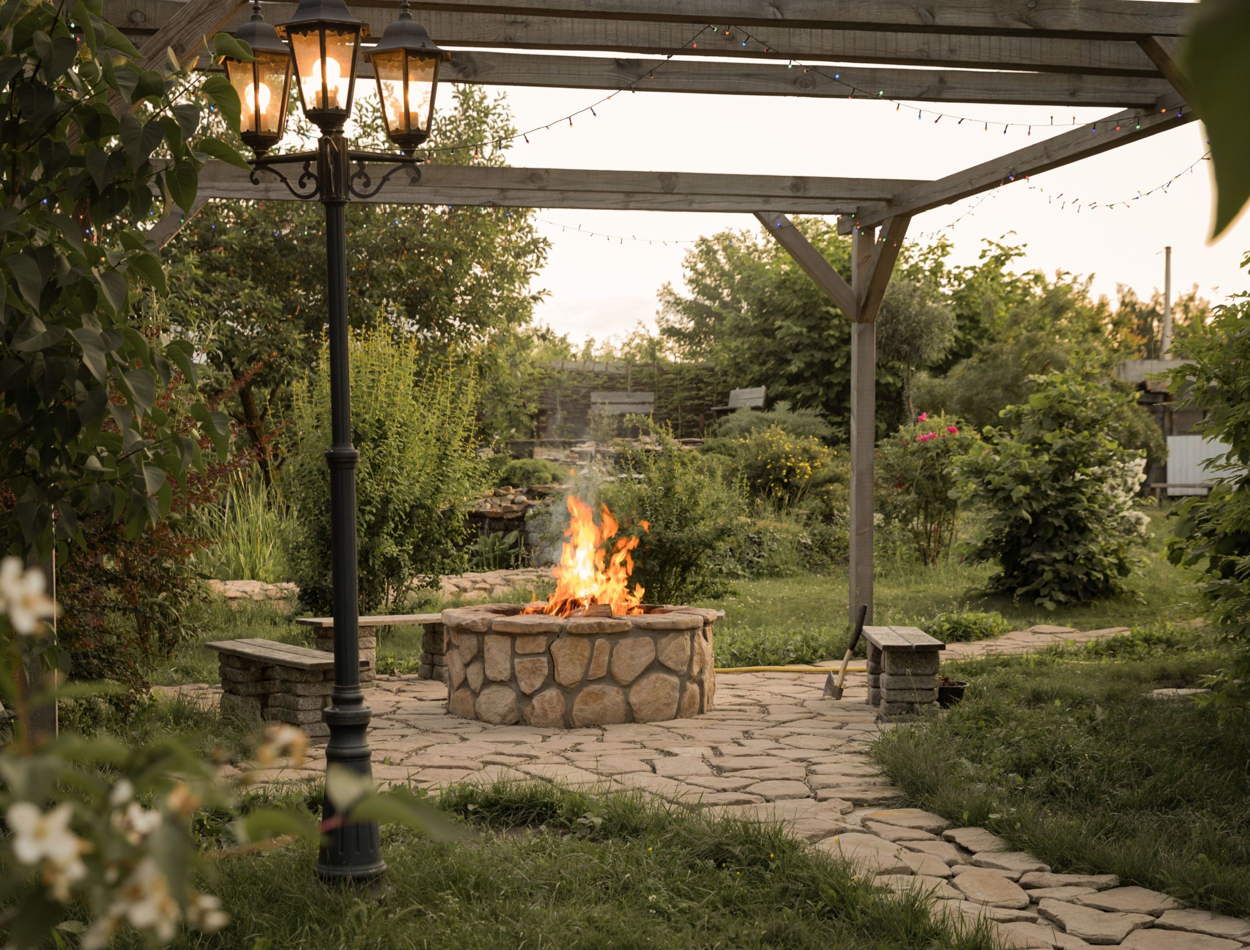 Outdoor Stone Fire Pit Designs