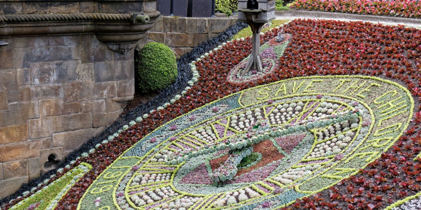 How Was the Giant Flower Clock in Edinburgh Made?
