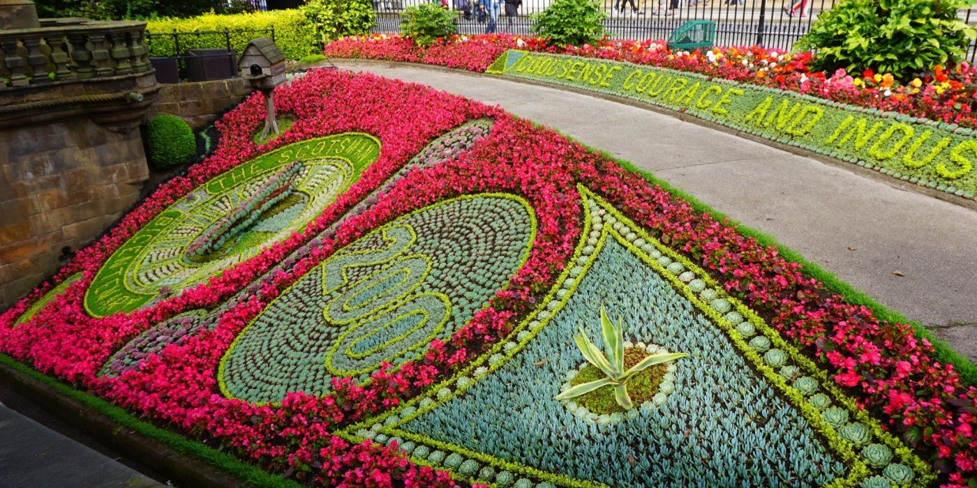 How Was the Giant Flower Clock in Edinburgh Made?