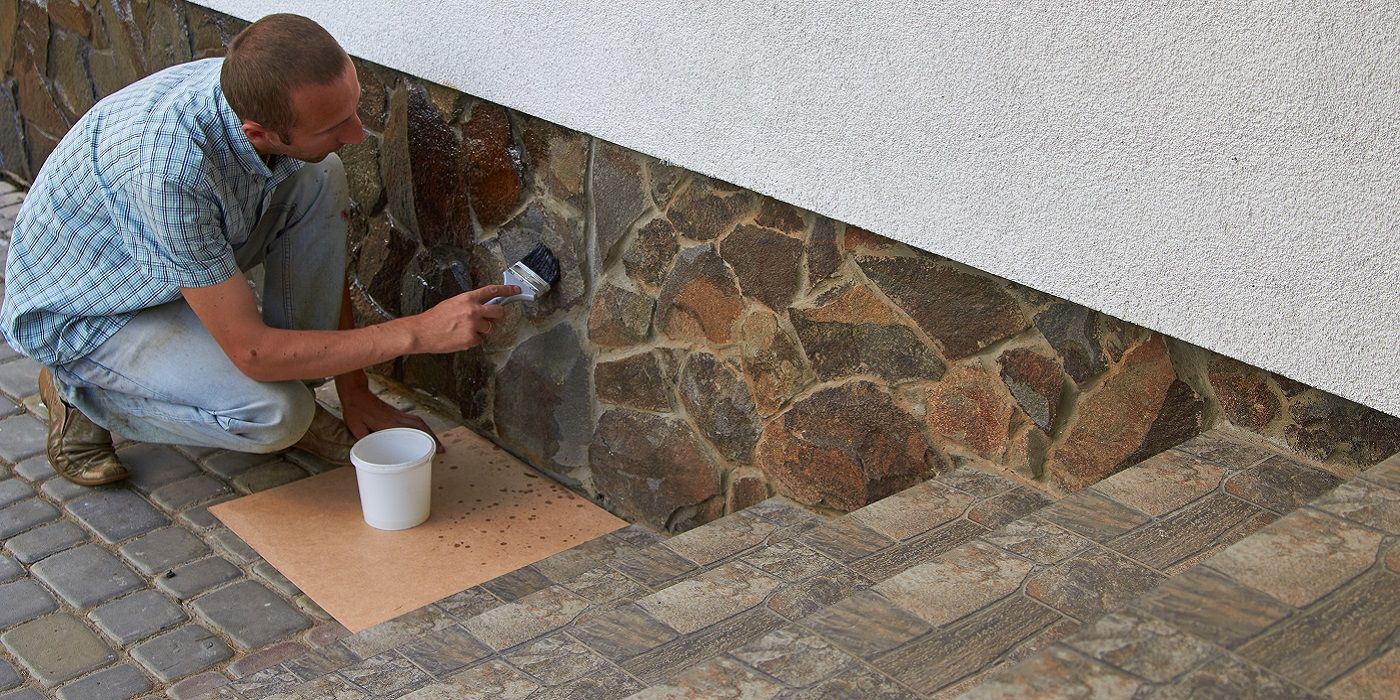 Covering Foundation Walls Covering House Foundation With Faux Stone