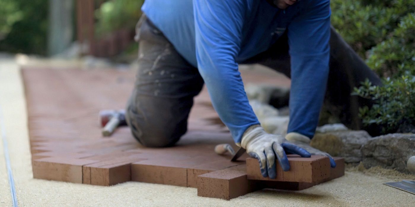How to Lay a Herringbone Brick Pattern